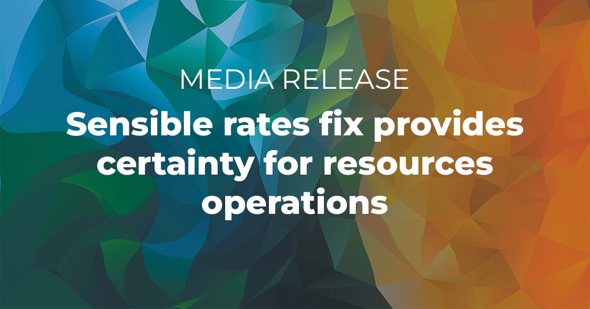 Sensible rates fix provides certainty for resources operations - CMEWA