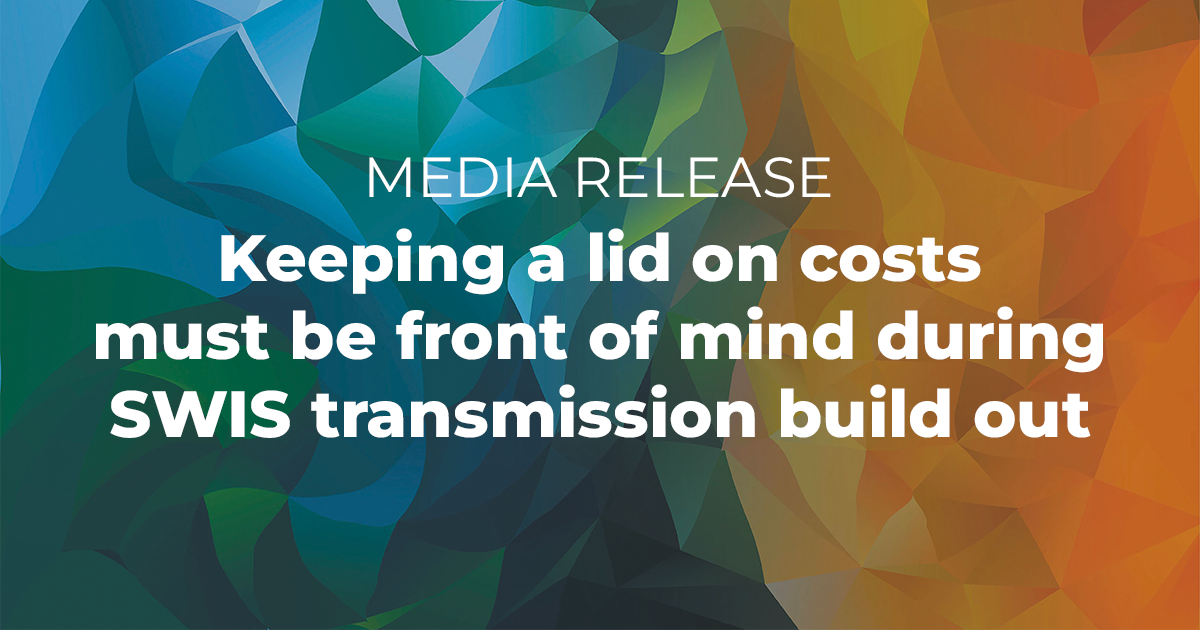 Keeping a lid on costs must be front of mind during SWIS transmission ...
